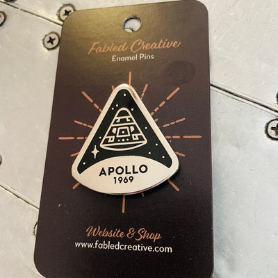 NASA Apollo 11 Command Module Enamel Pin Space Program Art Cosmic ...