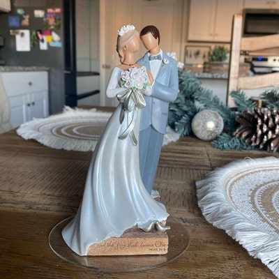 Stylized Dancing Wedding Cake Topper Figurine Bride an Groom Modern ...