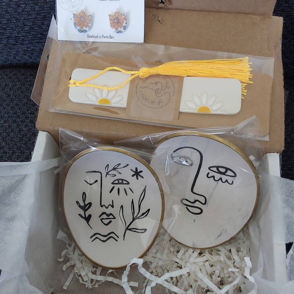 Handmade Puerto Rican Map Flag Polymer Clay Dangle Earring White Red ...