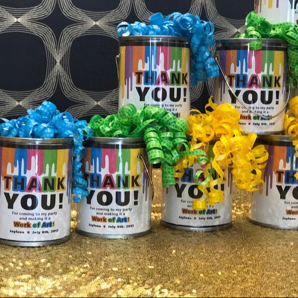 Art Party Paint Bucket Label • PRINTABLE PDF - Etsy