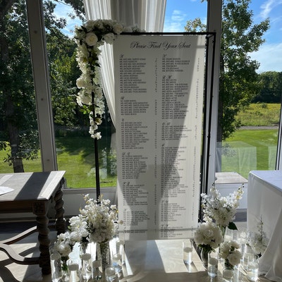 Large Wedding Seating Chart, Table Top Wedding Seating Sign, Floor ...