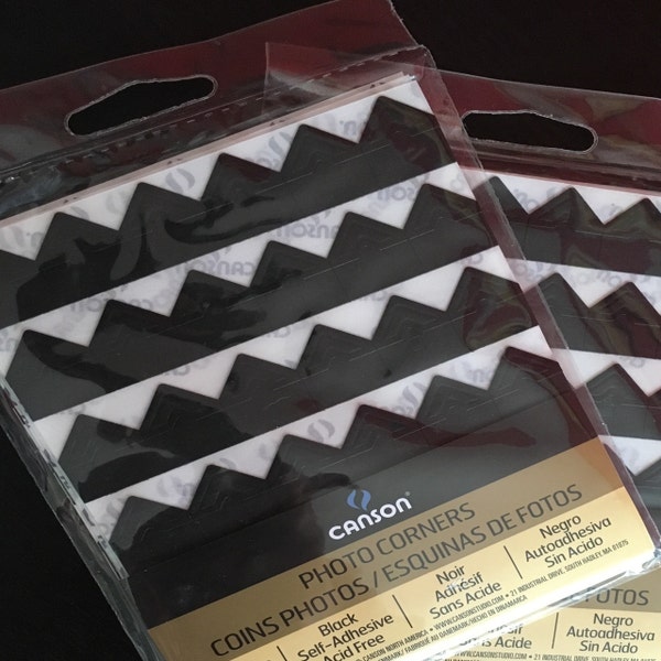 Black Photo Corners Self-adhesive Acid-free 252 Ct. - Etsy