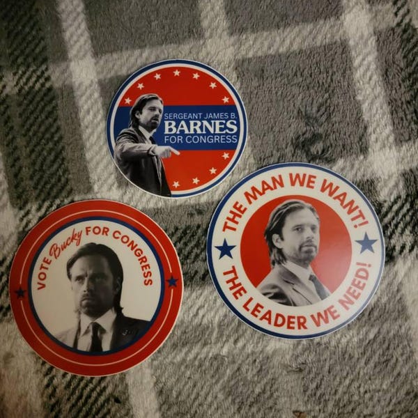 Bucky Barnes for Congress Stickers (set of 3!) - Etsy