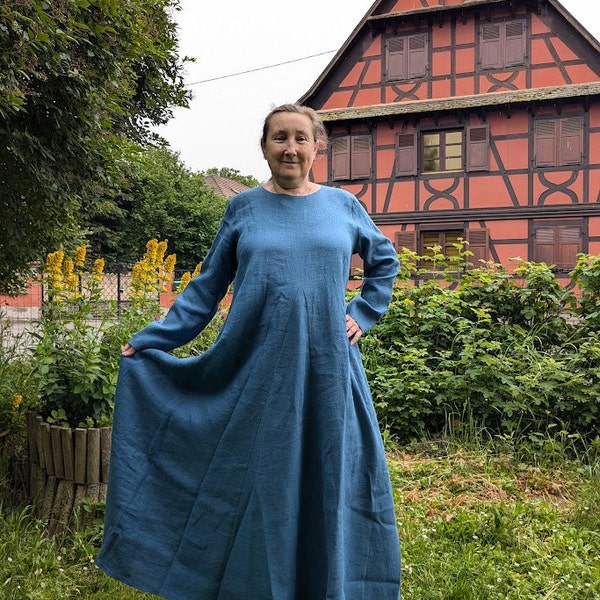 Medieval Russian Linen Shirt rubacha With Selvage for Slavic Reenactors ...