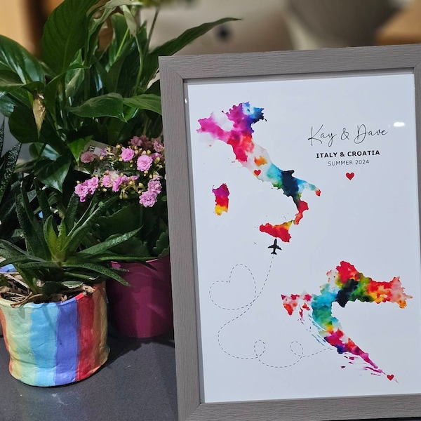 Family and Friends Long Distance Personalised Photo Gift, Moving ...