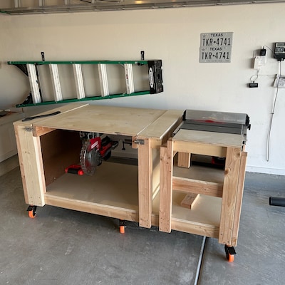 Compact Flip-top Workbench DEWALT 10 Table Saw/12 Miter Saw - Etsy