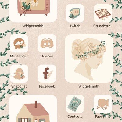 Book Lover App Icons, Bookworm Ios Icons, iPhone Icons for Book Lovers ...