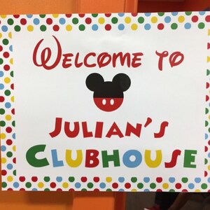 INSTANT DOWNLOAD Editable Mouse Clubhouse Inspired 8x10 and 11x14 Party ...