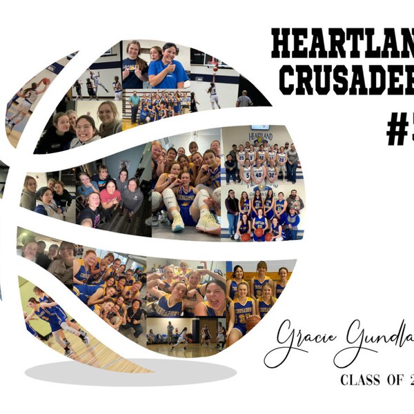 PRINTABLE Custom Basketball Photo Collage, Coach Gift, Printable ...