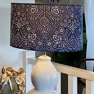 Blue Lampshade, African Print Lampshade, Ankara Lampshade, Vlisco ...
