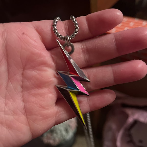Lightning Bolt Necklace Power Rangers - Etsy