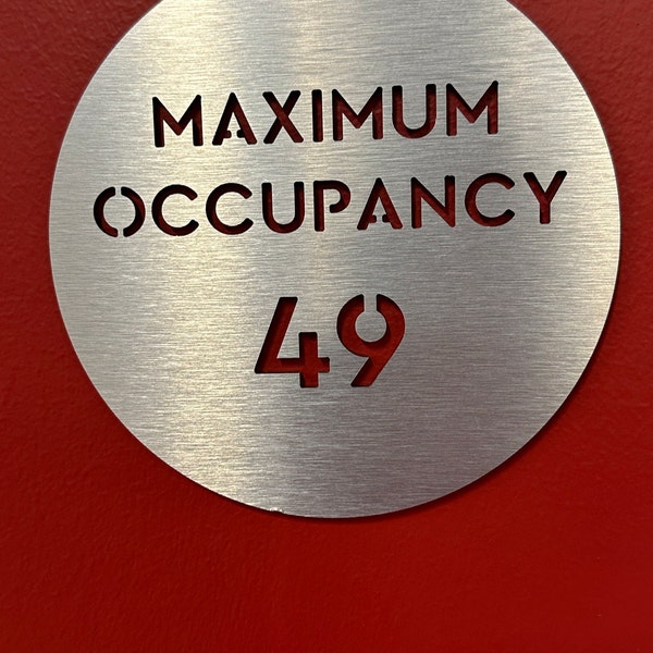 Maximum Occupancy Sign. Maximum Capacity Sign for Business. Room ...
