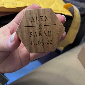 Wedding Engagement Proposal Ring Box Small Custom Engraved | Etsy