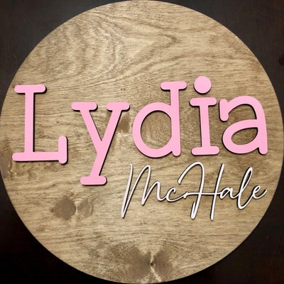 Custom Name Sign 1236 Inch Child or Baby Name Nursery Sign Baby Gift 3D ...