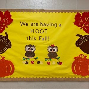 Fall Bulletin Board Back to School Bulletin Board Owl Bulletin Board We ...