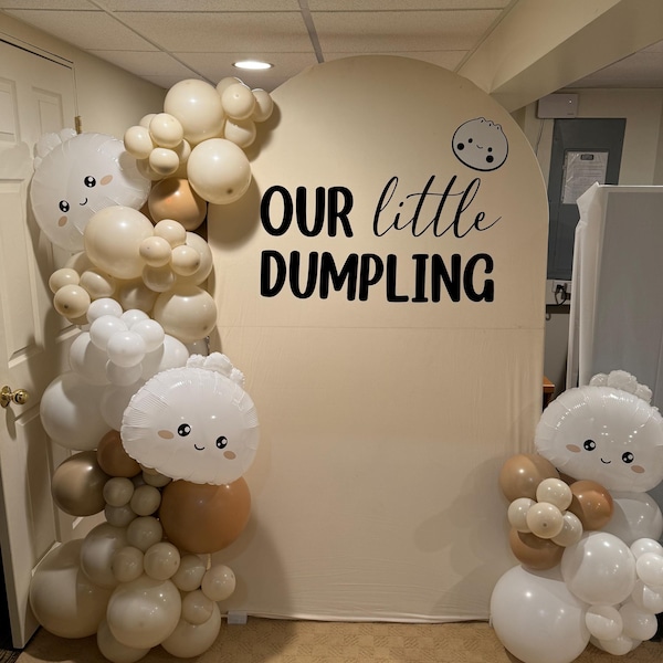 21" Dumpling Bao Bun Jumbo Balloon | Little Dumpling Baby Shower Party ...