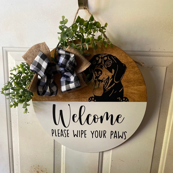 Pet Welcome Sign/ Dog Welcome Sign/ Pet Portrait Door Sign ...