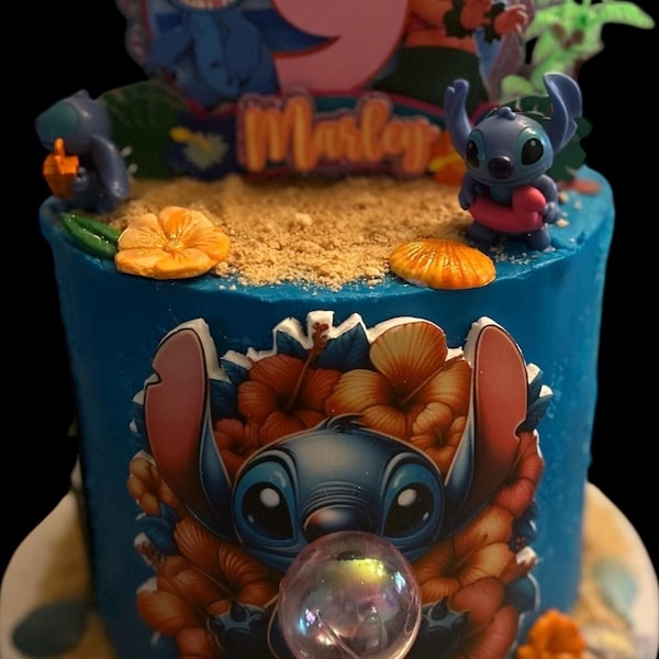 Lilo & Stitch Tropical 3-D Cake Topper - Etsy
