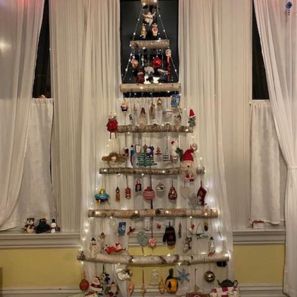 Hand-made Hanging Wooden Christmas Tree Wall Decor - Etsy