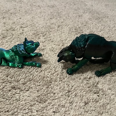 Wolf 3D Printed, Articulated, Customizable Colors - Etsy