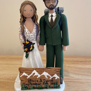 Tall Bride & Short Groom Custom Handmade Wedding Cake Topper - Etsy