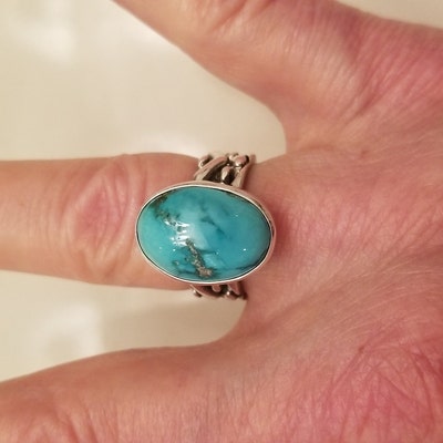 Natural American Turquoise Faustite Cabochon Stone Grasshopper Mine ...