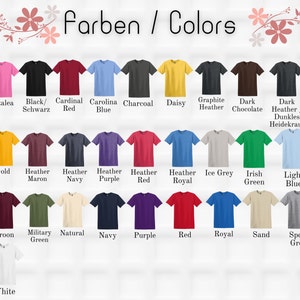 Editable Gildan 5400 Color Chart & Size Chart, Canva Template, G540 ...