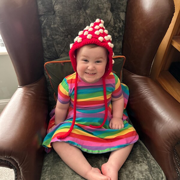 Rainbow Bobble Hat, Woolly Hat, Unicorn Hat, Kids Bobble Hat, Baby's ...