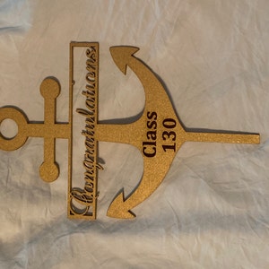 Personalized Anchor Cake Topper, Nautical Wedding Cake Topper, Naval ...