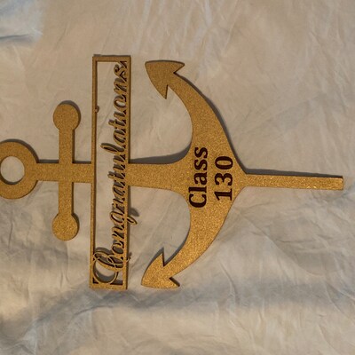 Personalized Anchor Cake Topper, Nautical Wedding Cake Topper, Naval ...