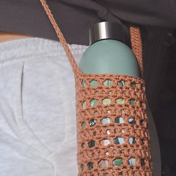 Crochet Water Bottle Totes / Crochet Water Bottle Holder / Crochet ...