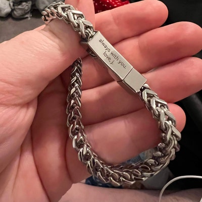 Personalized Bracelet, Chain Bracelet, Mens Bracelet, Custom Bracelet ...