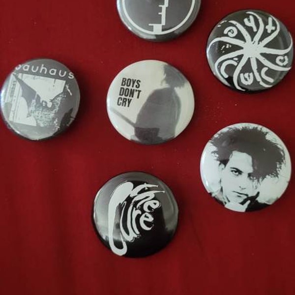 The Cure Pin-back Buttons | the Cure Buttons | Music Buttons | Goth ...