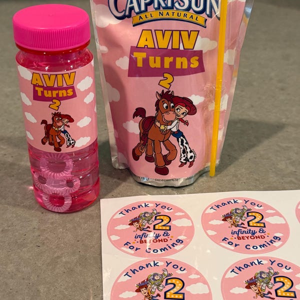 Two Infinity and Beyond Thank You Stickers, 2 Infinity Party Favors ...