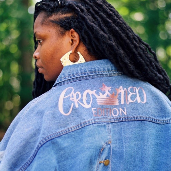 Custom Embroidery Name or Text Vintage Inspired Crop Oversized ...