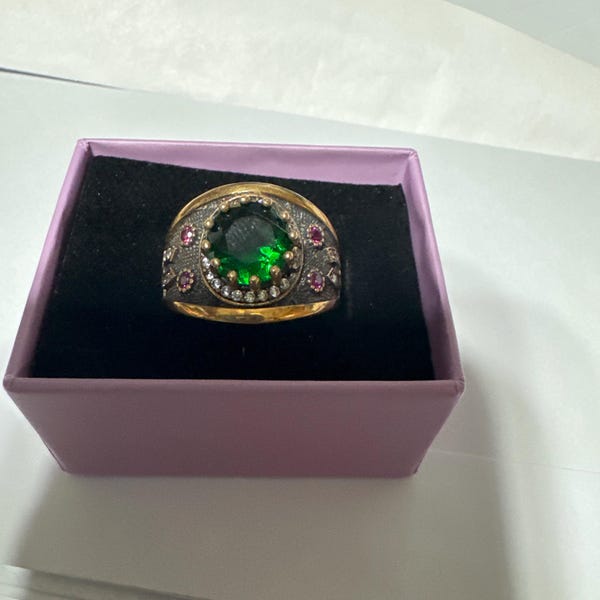 Turquoise Stone Men's Ring, 925 Sterling Silver Ottoman Style Ring ...