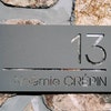 Contemporary Acrylic House Sign Modern Door Number Address Plaque Dark ...