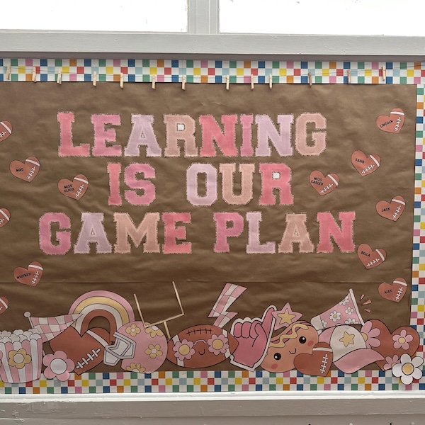 Groovy Retro Varsity Bulletin Board Letters, Letter Clipart, Printable ...