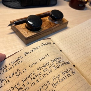 Red Cedar Pen Holder With Ink Containers - Etsy