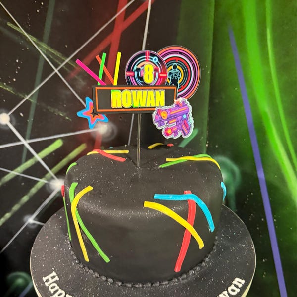 Laser Tag Cake Topper - Etsy