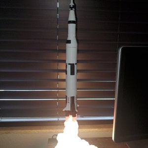 Apollo 11 Saturn V Rocket Lamp - Etsy