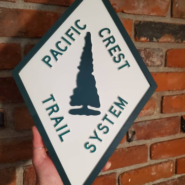 Pacific Crest Trail Sign - Vintage Diamond - Etsy