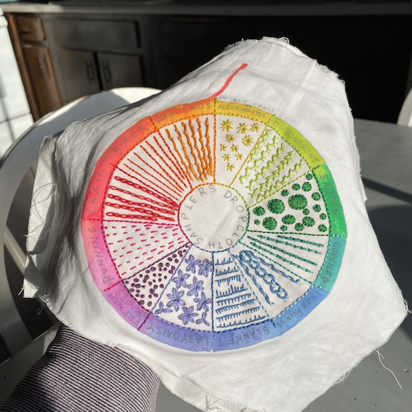 Color Wheel Embroidery Sampler by Dropcloth - Etsy