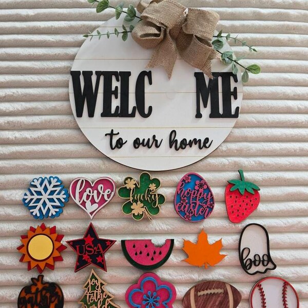 Interchangeable Door Hanger Inserts, Interchangeable Shelf Sign, Wall ...