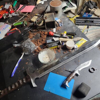 18 Inches Long Blade Sword-dragon Tooth Sword-d Guard Handle-full Tang ...