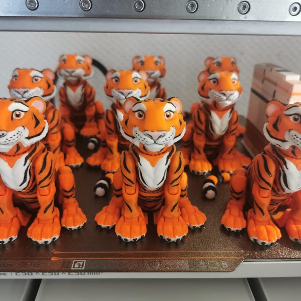 Tiger Digital .STL File for 3d Printing, Articulated Fidget Figure ...