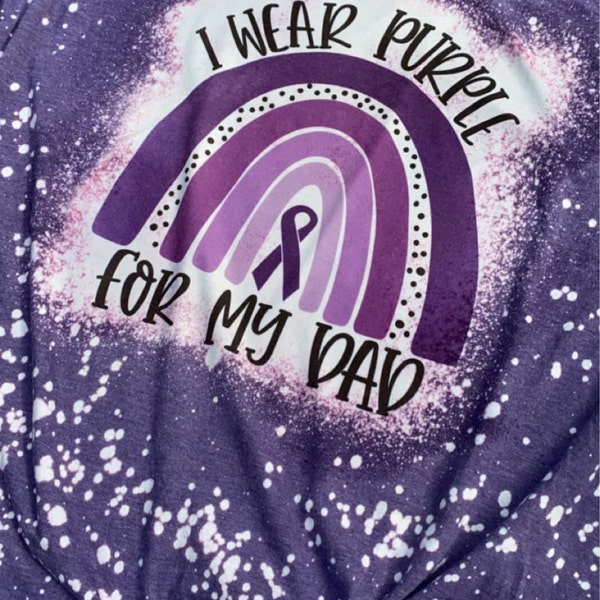 I Wear Purple for My Dad, I Wear Purple for My Dad Svg, Rainbow Svg ...
