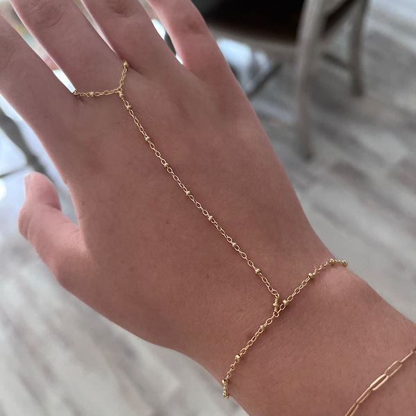 Gold Hand Bracelet, Ornate Finger Chain Bracelet HCDORNATE - Etsy