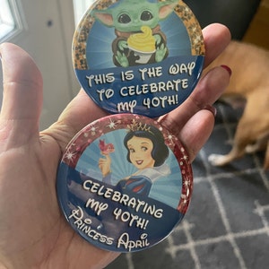 Disney Birthday Buttons-disney Birthday Pin-minnie Birthday | Etsy