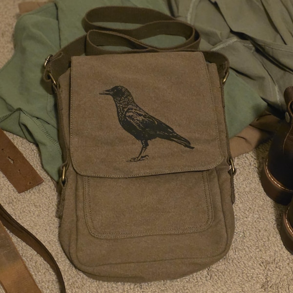 Crow Raven Tech Bag Small Purse Crossbody Shoulder Bag 11x7x2 Inches - Etsy